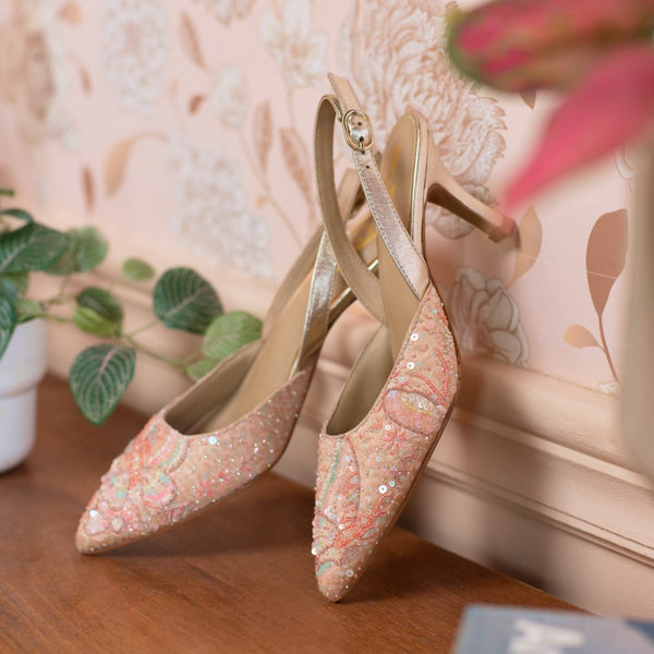 Buy Coral Cracker Mule HeelsKareena Kapoor x Fizzy Goblet